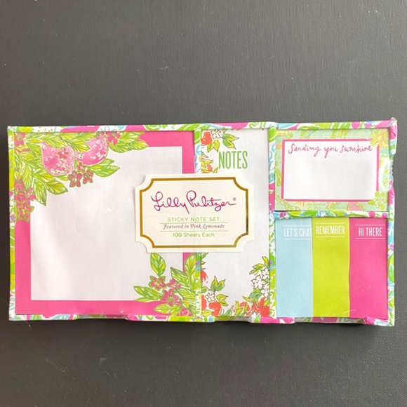 Lilly Pulitzer | Office | Nwt Lilly Pulitzer Sticky Note Set | Poshmark